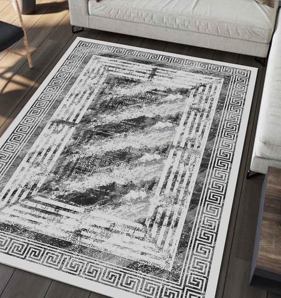 Modern Edged Digital Printed Living Room Carpet | Modern Area Rugs ...
