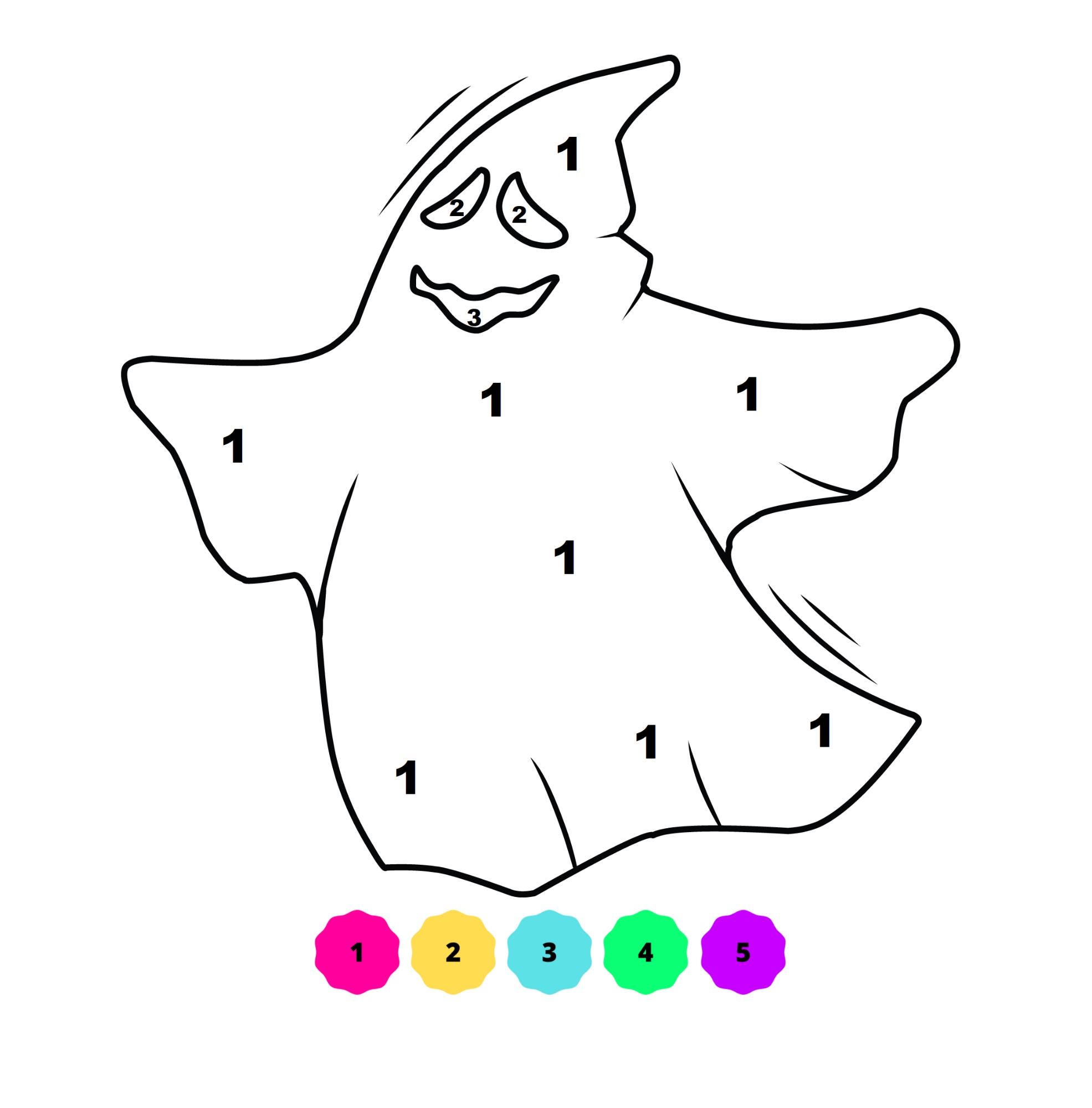 Color by Number Halloween Activity for Kids - Etsy