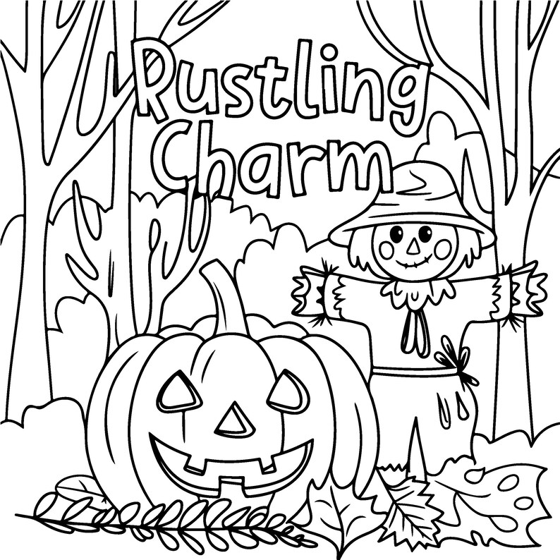 Autumn Coloring Book for Kids and Adults - Etsy