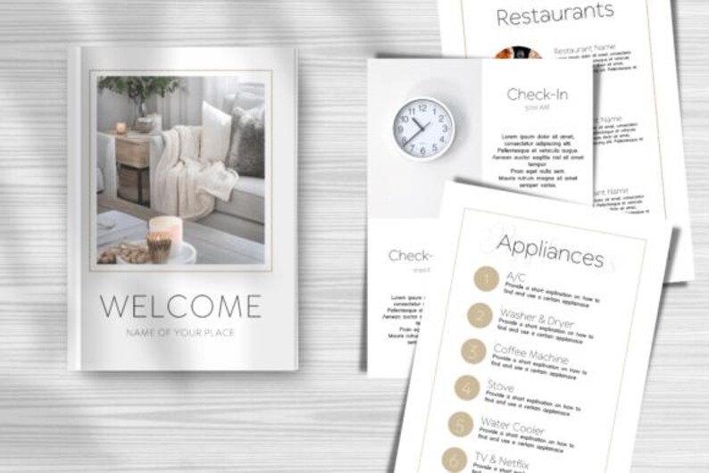 Airbnb Welcome Book Editable Template - Etsy