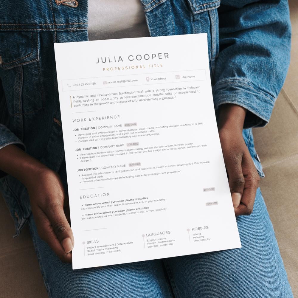 Canva Professional Resume Template, Elegant and Classy Design Cv ...