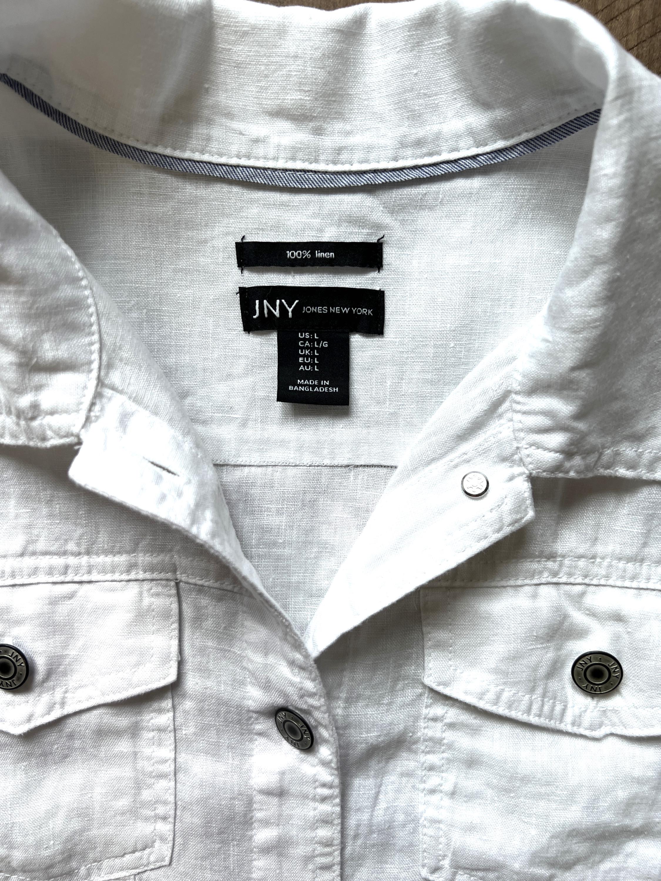 Vintage Style Jones New York Floral Embroidered Mesh Overlay White ...