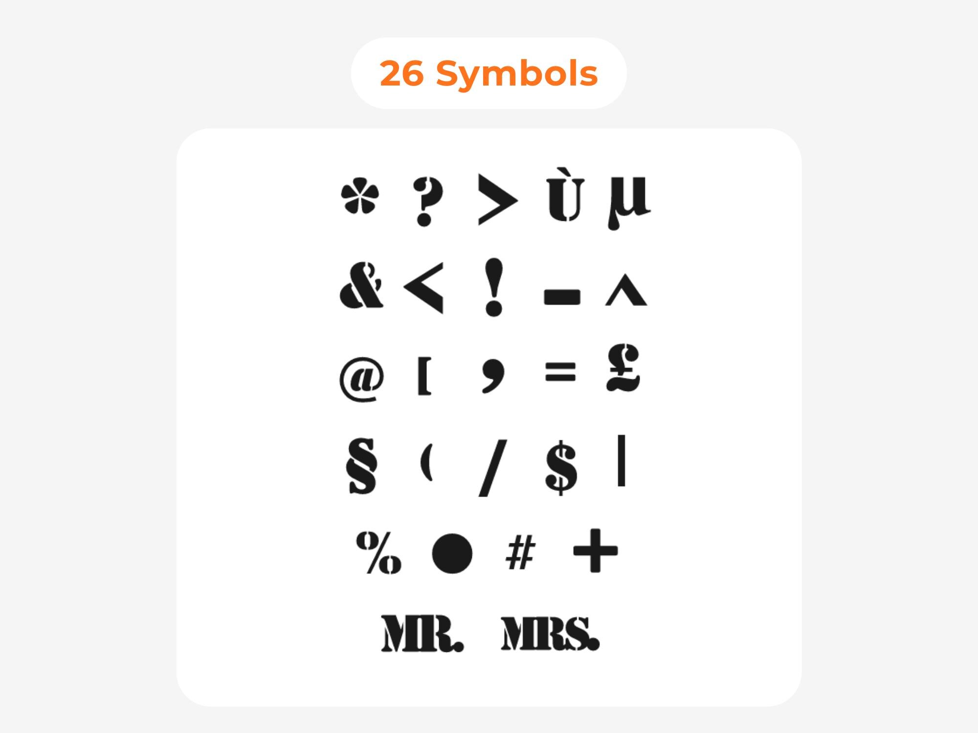 CNC Plasma Cut Alphabet, Stencil Letters & Numbers, SVG DXF Files for ...