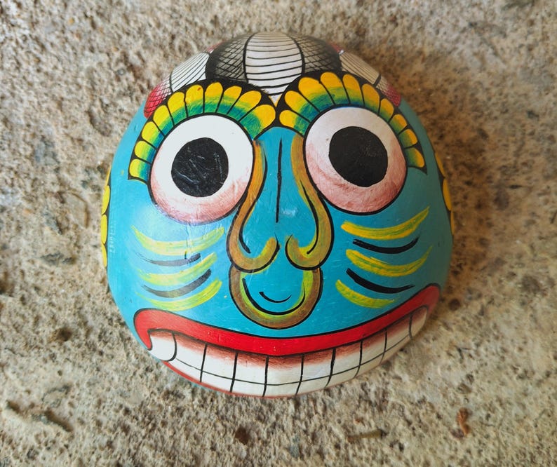 Traditional Coconut Shell Mask - Etsy