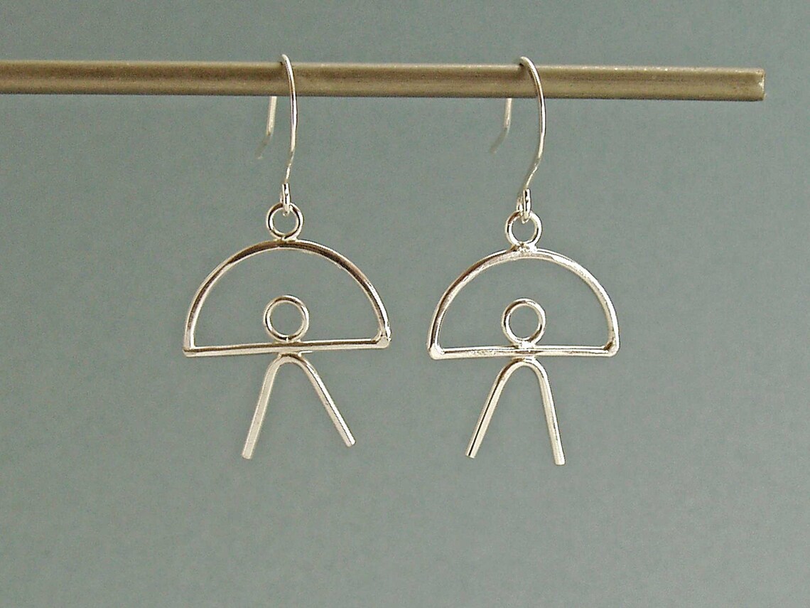 Indalo Man Earrings in Sterling Silver Symbolic Jewellery - Etsy India