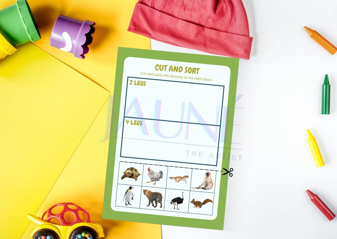 Animals Features Cut and Paste Activity - Fun Sorting Worksheet for ...