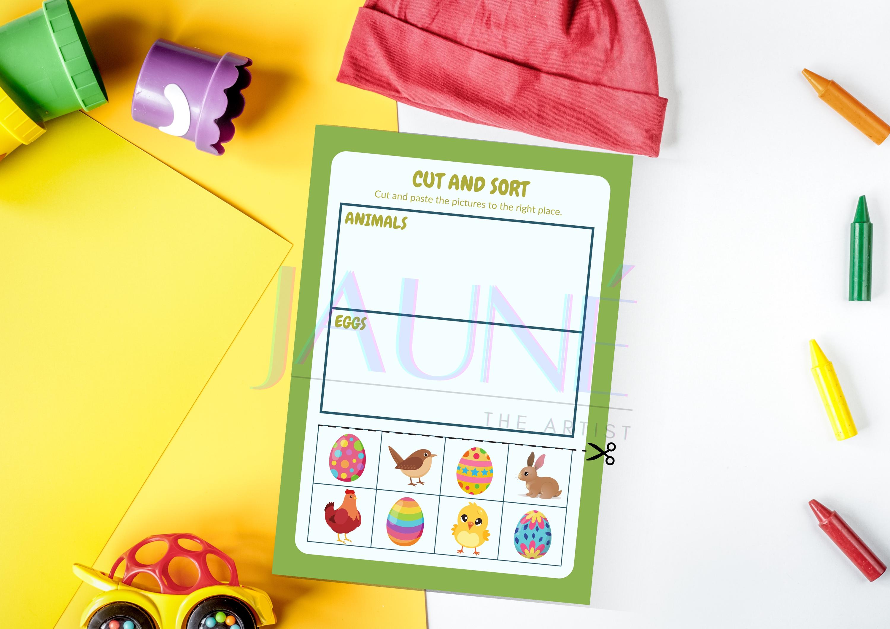 Spring Easter Cut and Paste Activity - Fun Sorting Worksheet for Kids ...
