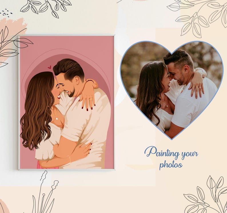 Custom Faceless Portrait: Digital Art From Photo (digital File JPEG/PNG ...