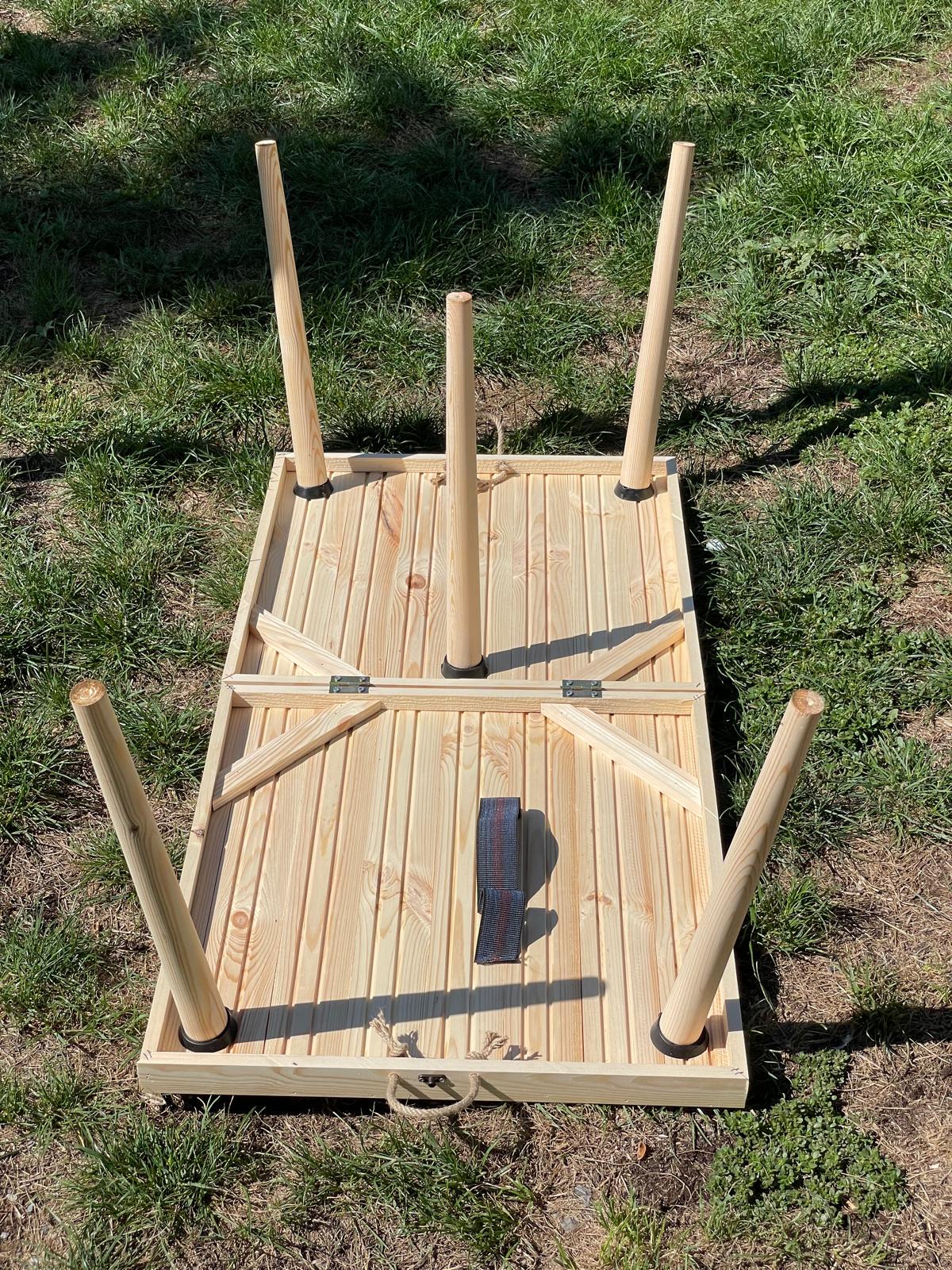 Wood Folding Picnic Table: Boho Camping Table (24x48in) - Etsy