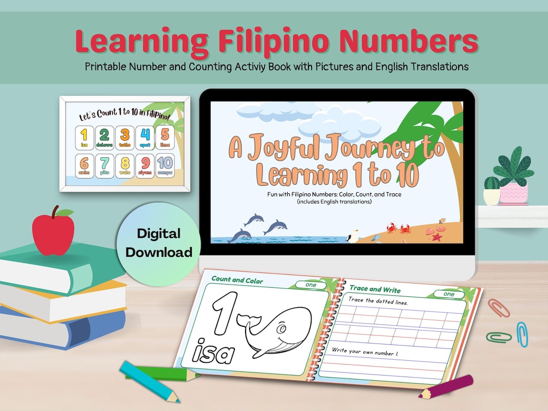 Printable Filipino Numbers Learning Pack for Kids | Tracing, Counting ...