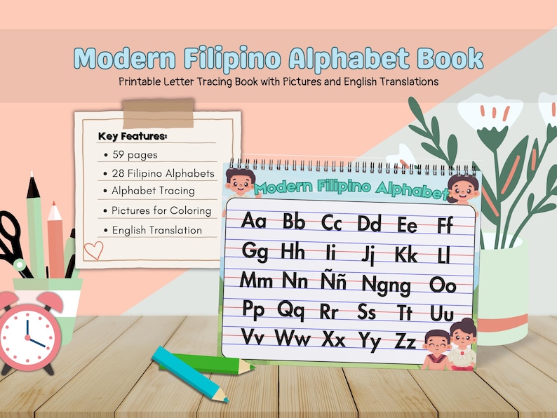 Printable Filipino Alphabet Coloring Book for Toddlers and Kids Learn ...