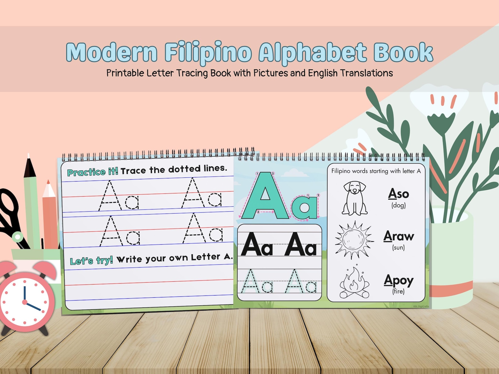 Printable Filipino Alphabet Coloring Book for Toddlers and Kids Learn ...