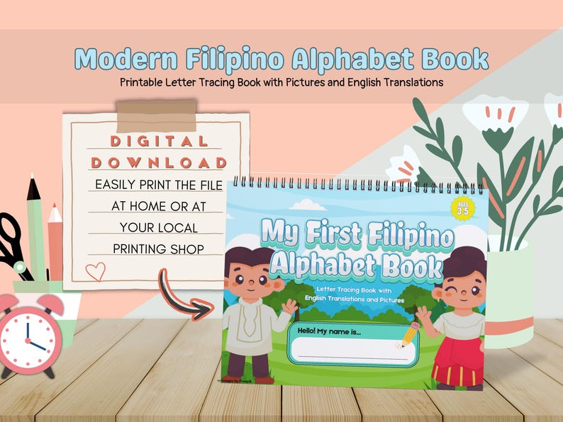 Printable Filipino Alphabet Coloring Book for Toddlers and Kids Learn ...