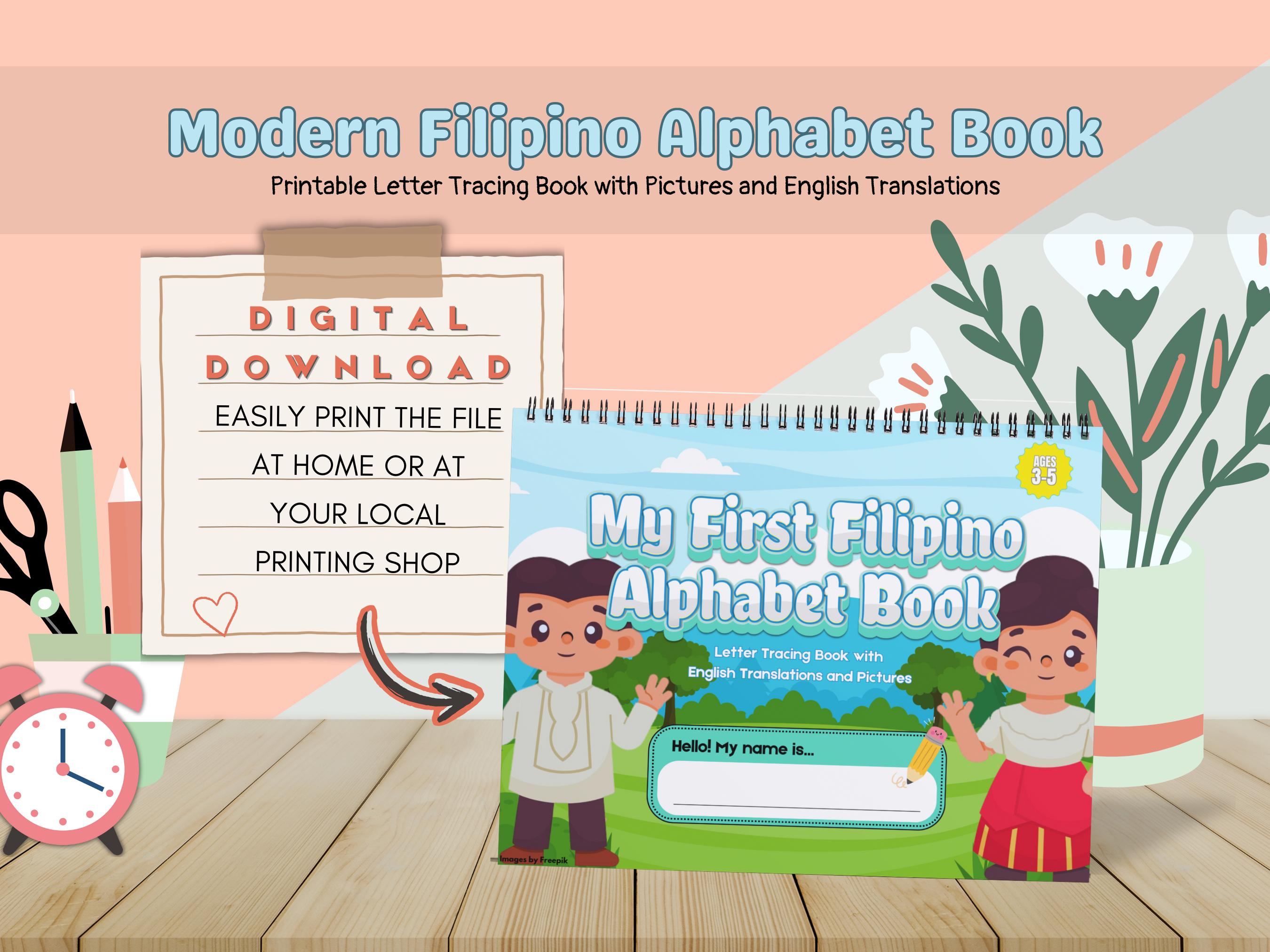 Printable Filipino Alphabet Coloring Book for Toddlers and Kids Learn ...