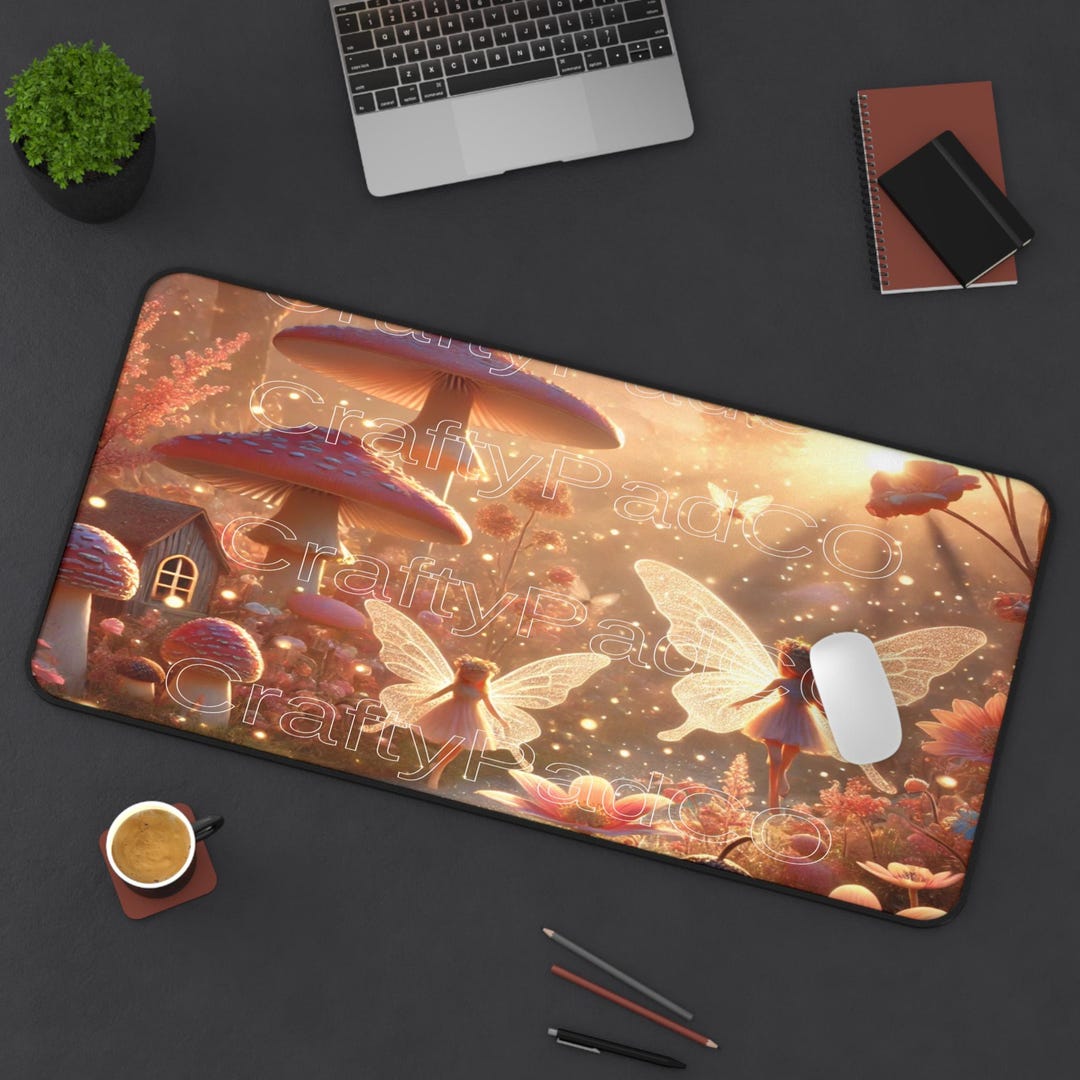 Mousepad,desk Mat,mouse Pad,fairy Meadow,fantasy Mushrooms,enchanted ...