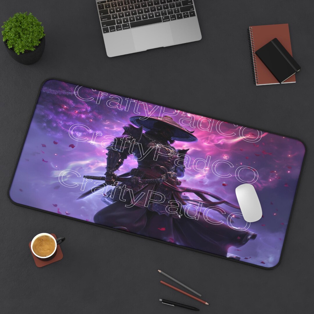 Samurai Mousepad,katana Warrior Desk Mat,feudal Japan Gaming Pad,dark ...