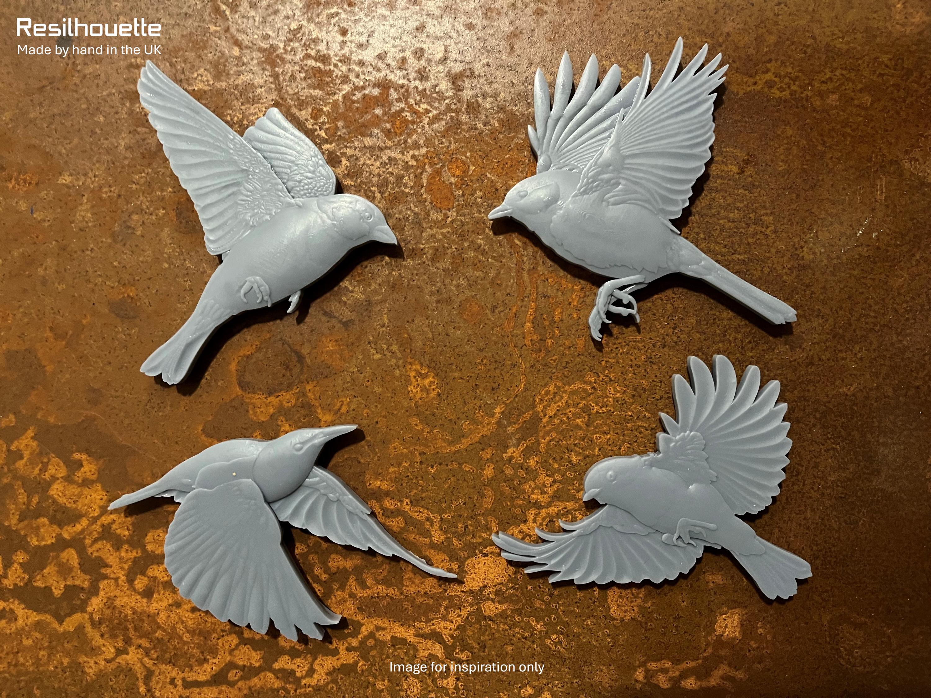 Garden Bird 3D Wall Art, Wall Decor, Flying Bird Wall Sculpture ...