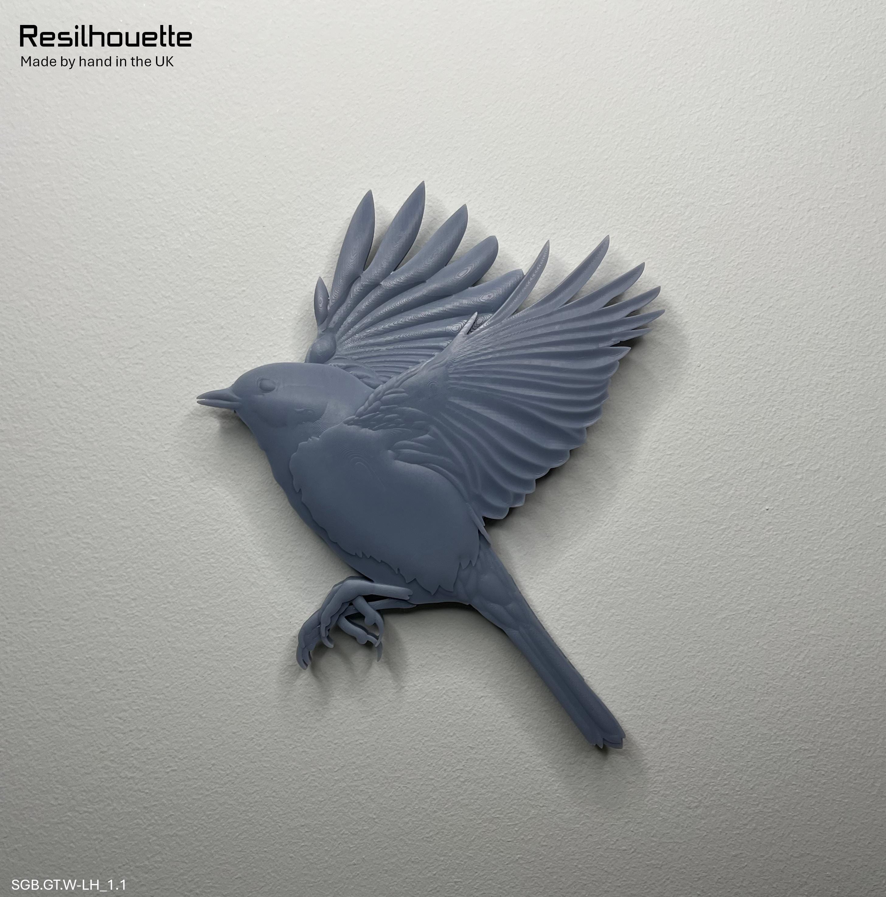 Garden Bird 3D Wall Art, Wall Decor, Flying Bird Wall Sculpture ...