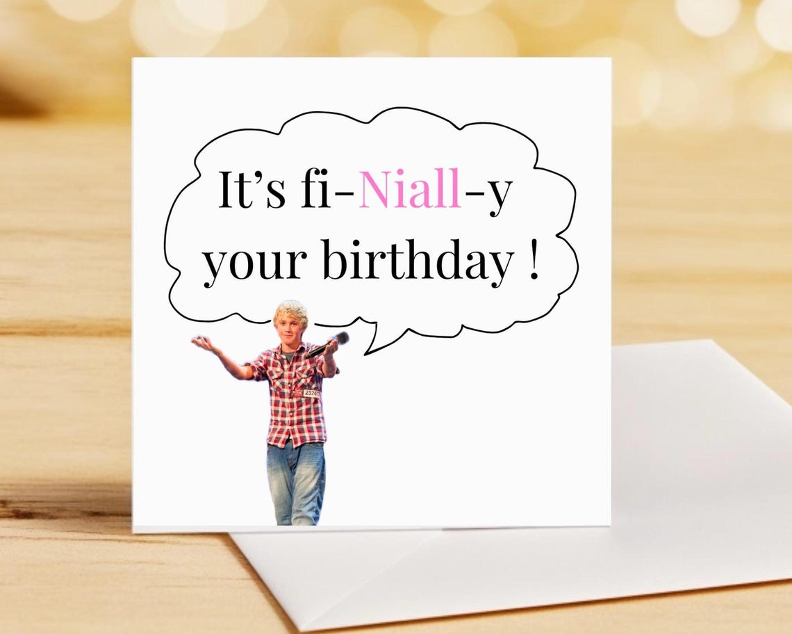 Birthday Card - “it’s Fi-niall-y Your Birthday!”, 1 Direction Birthday ...