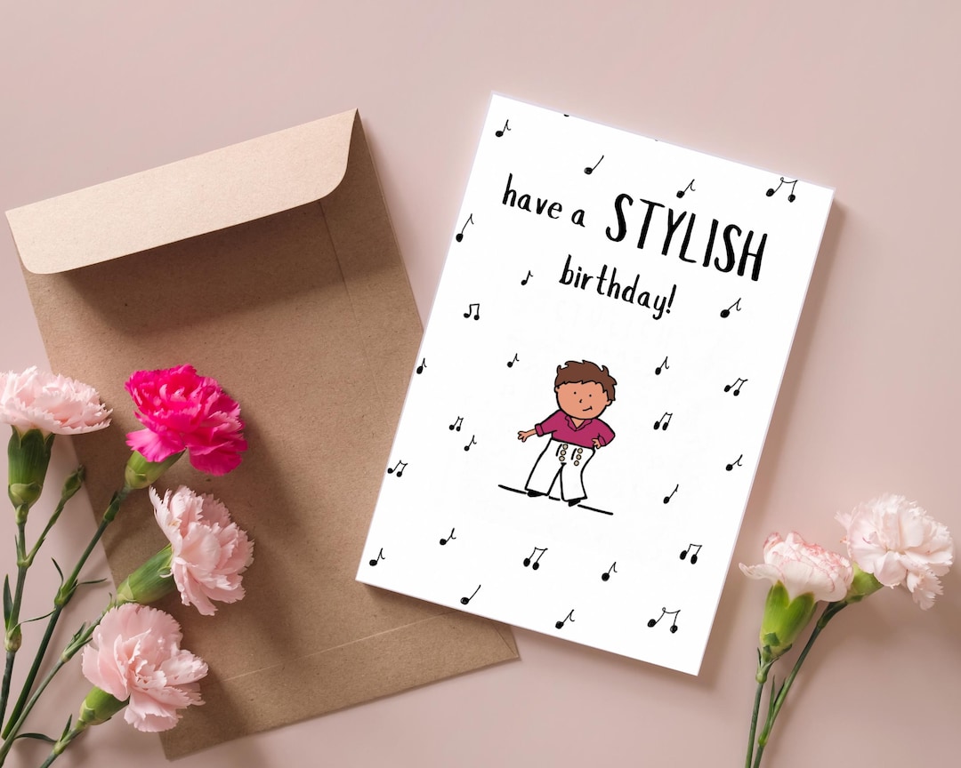 Birthday Card - “have a STYLISH Birthday!”, 1 Direction Birthday Card ...