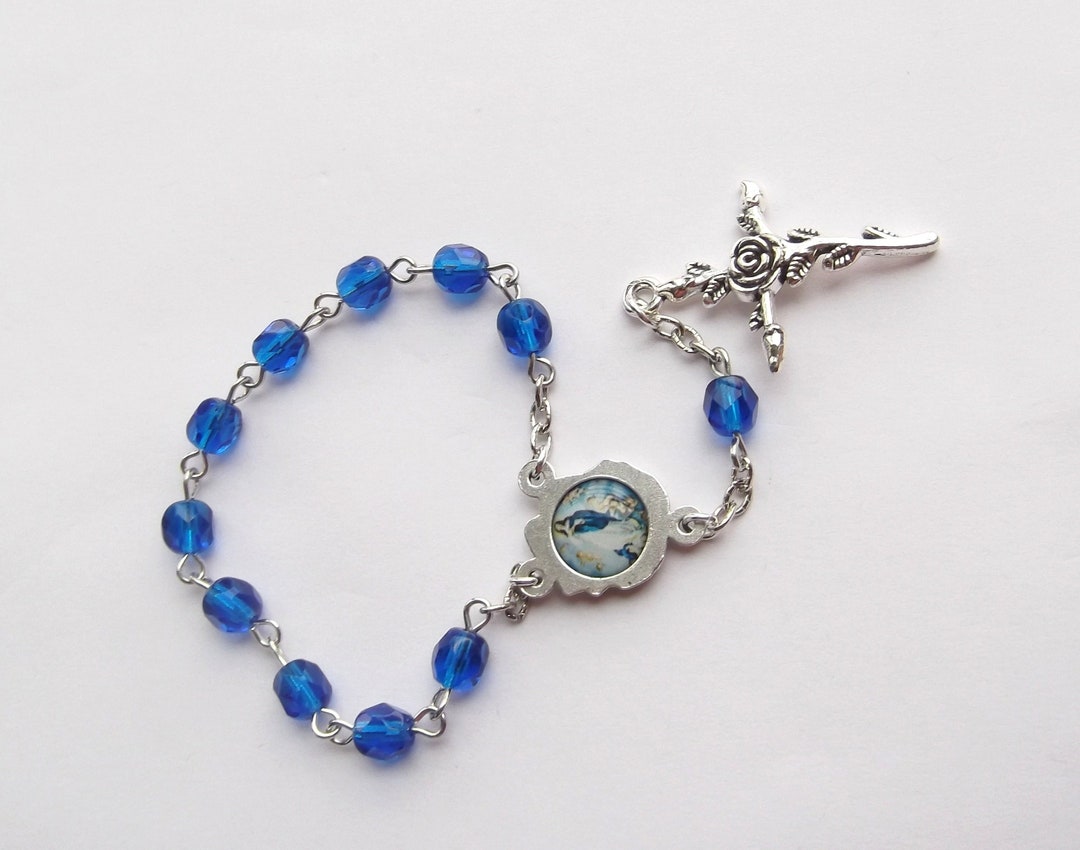 Assumption of Mary One Decade Glass Handmade Rosary - Etsy