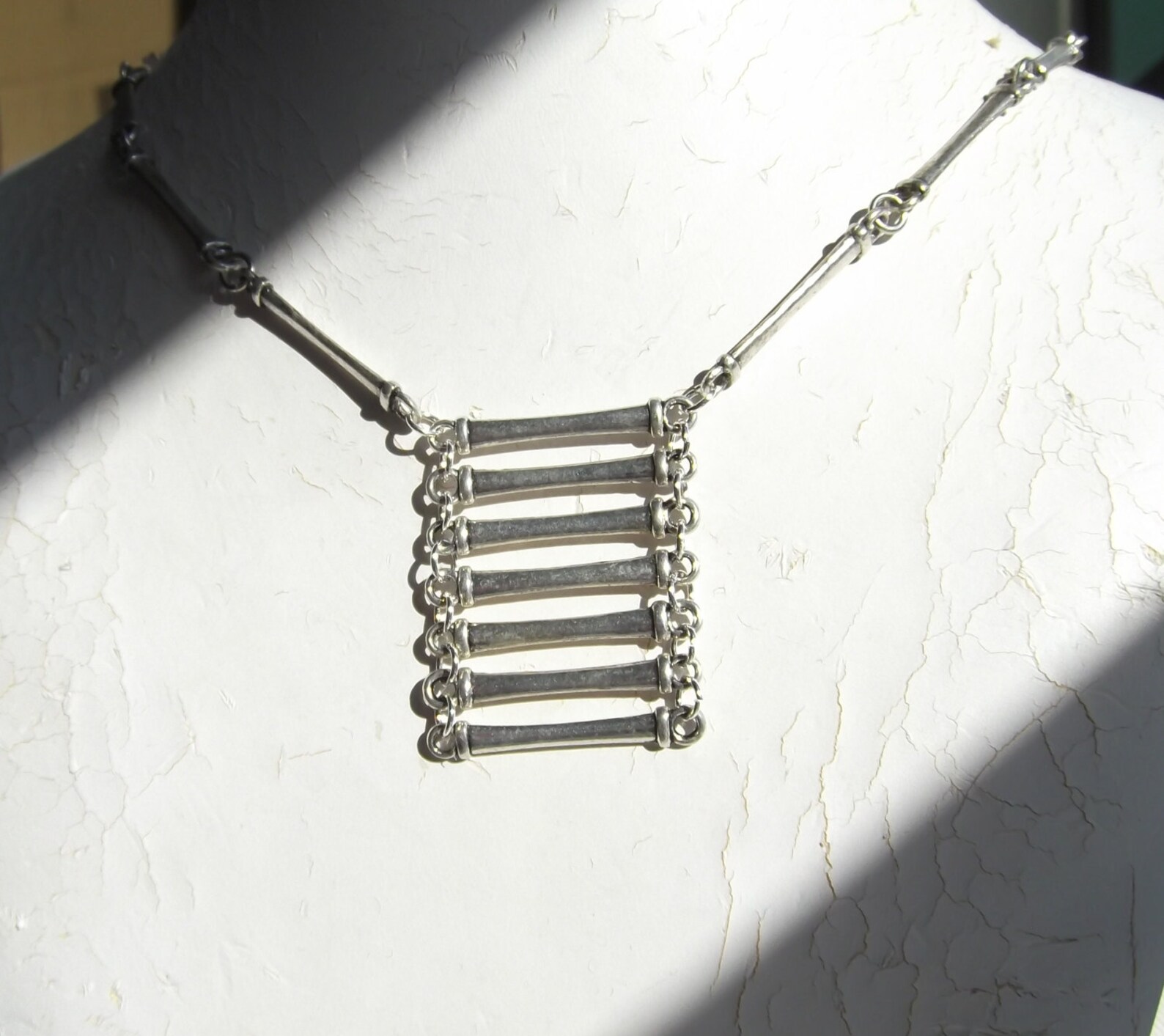 Steampunk Silver Ladder Necklace | Etsy