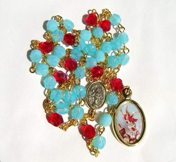 Saint Michael Chaplet Gold Angelic Crown Chaplet of Archangel | Etsy