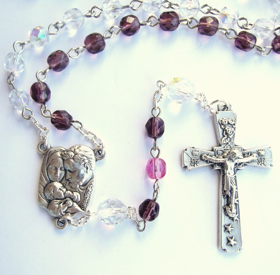Advent Rosary Glass Bead Handmade Rosary - Etsy