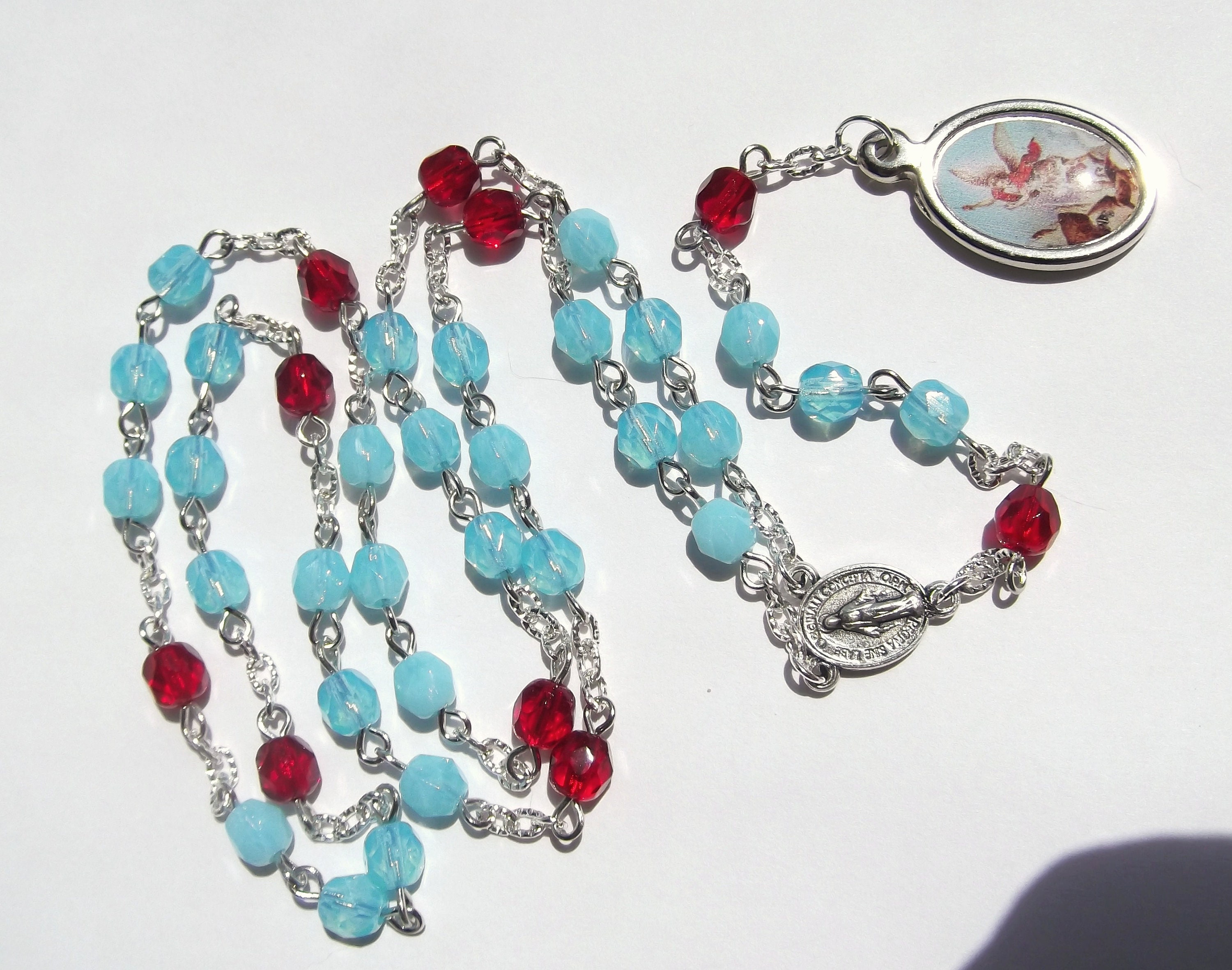 Saint Michael Chaplet Silver Angelic Crown Chaplet of - Etsy