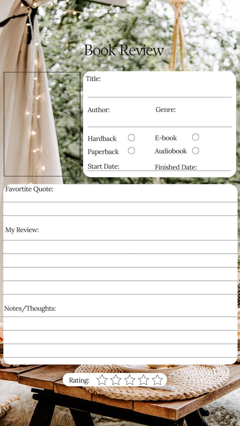 Instagram Story Book Review Template L JPEG File L Digital Book Reviews ...