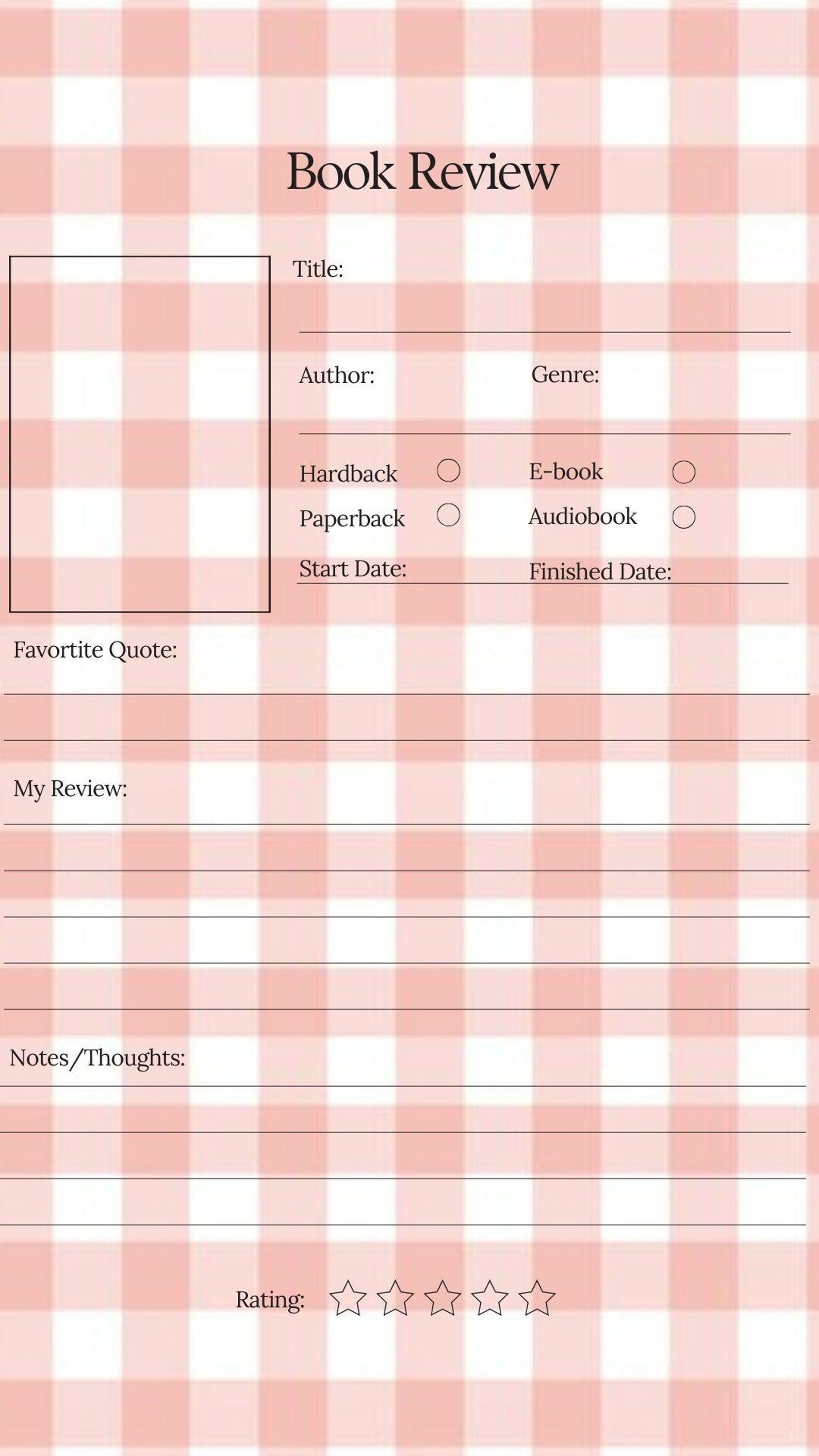 Instagram Story Book Review Template L JPEG File L Digital Book Reviews ...