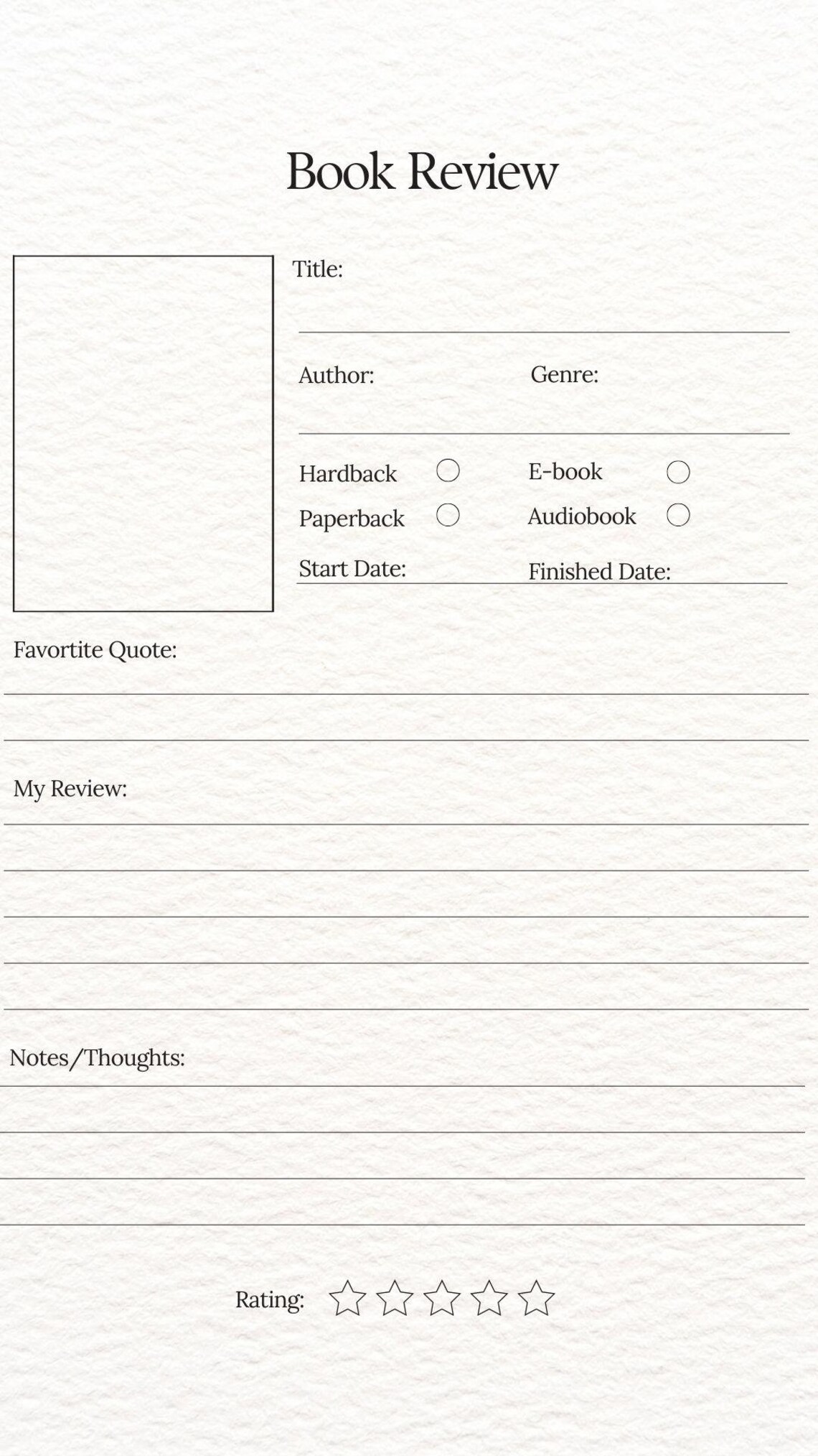 Instagram Story Book Review Template L JPEG File L Digital Book Reviews ...