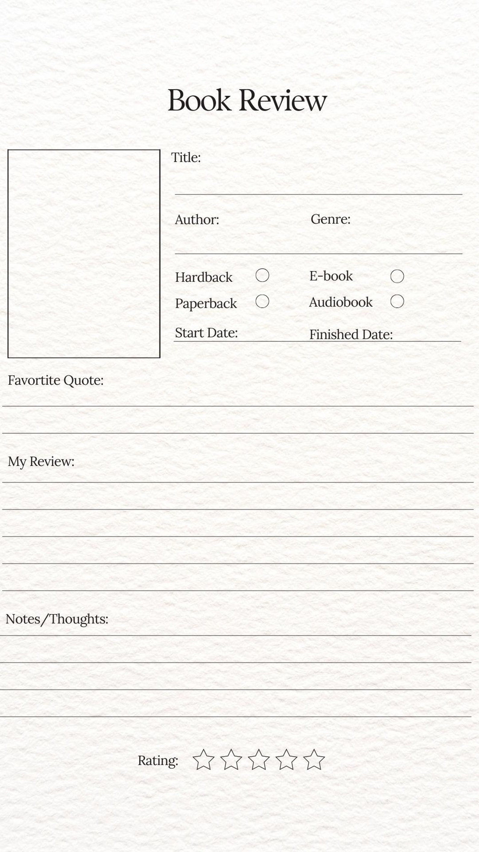 Instagram Story Book Review Template L JPEG File L Digital Book Reviews ...