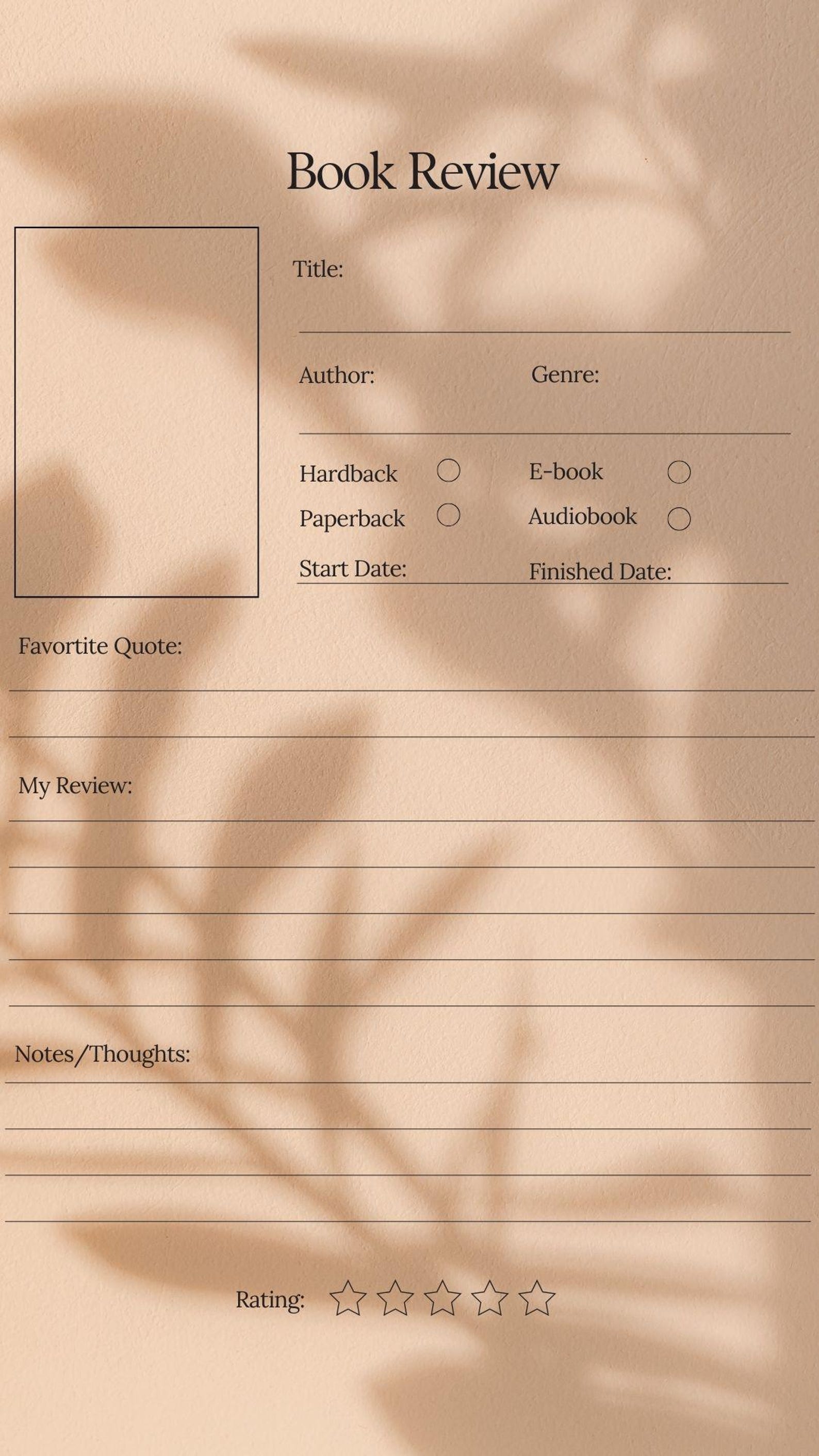 Instagram Story Book Review Template L JPEG File L Digital Book Reviews ...