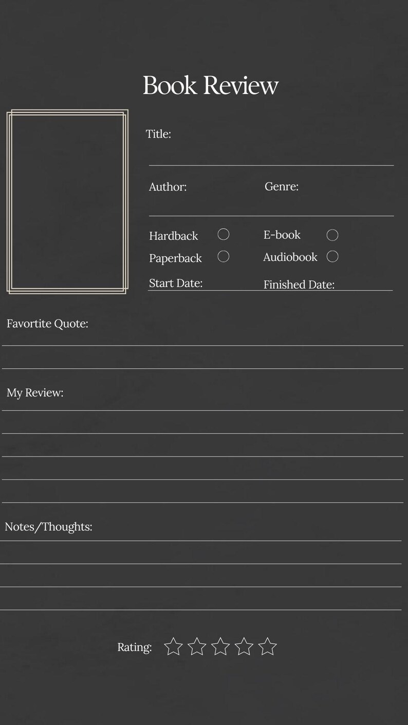 Instagram Story Book Review Template L JPEG File L Digital Book Reviews ...