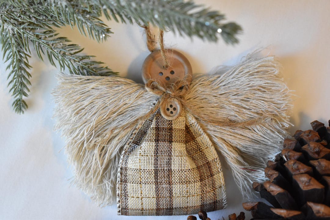 Rustic Angel Ornament, Handmade Ornament, Christmas Decoration ...