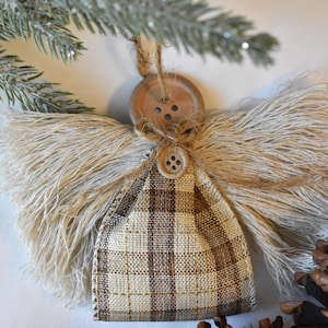 Rustic Angel Ornament, Handmade Ornament, Christmas Decoration ...