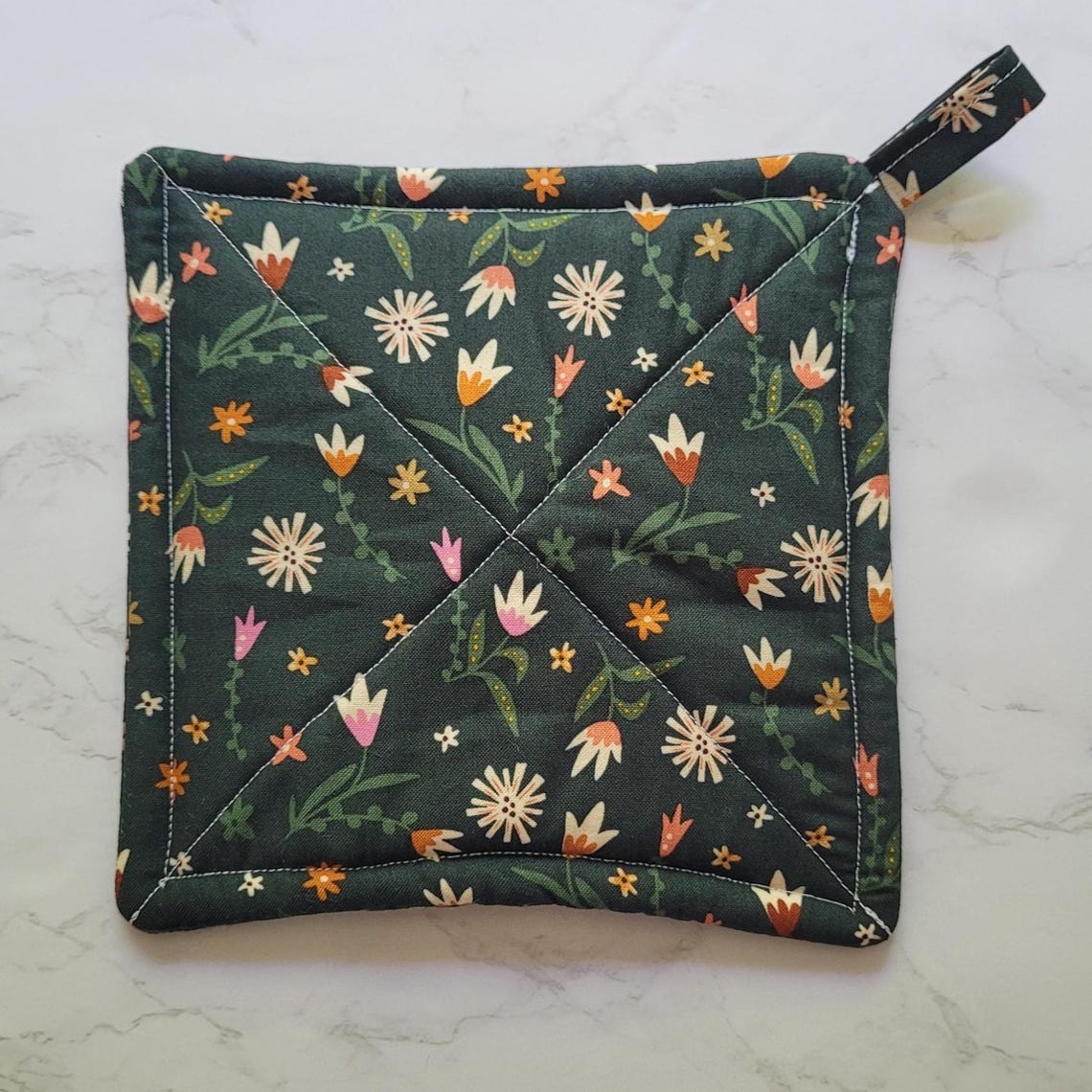 Floral Pot Holders Set(2), Kitchen Hot Pads, Spring Kitchen Accessories ...