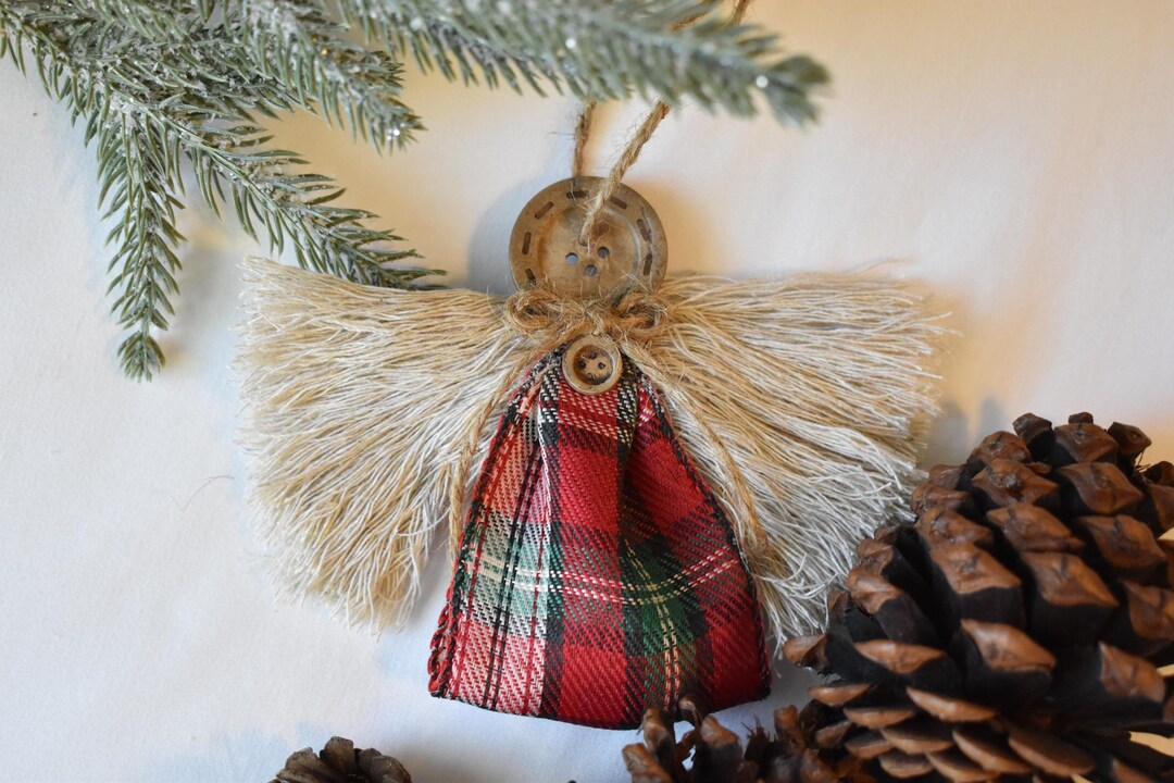 Rustic Angel Ornament, Handmade Ornament, Christmas Decoration ...