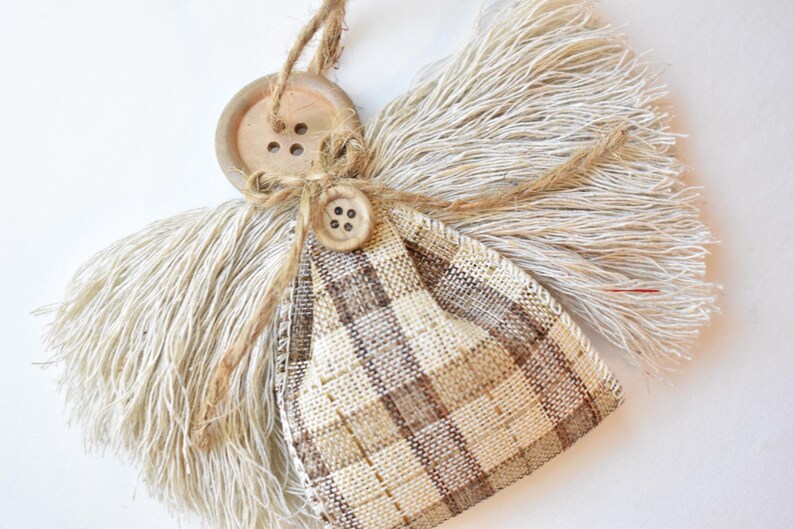 Rustic Angel Ornament, Handmade Ornament, Christmas Decoration ...