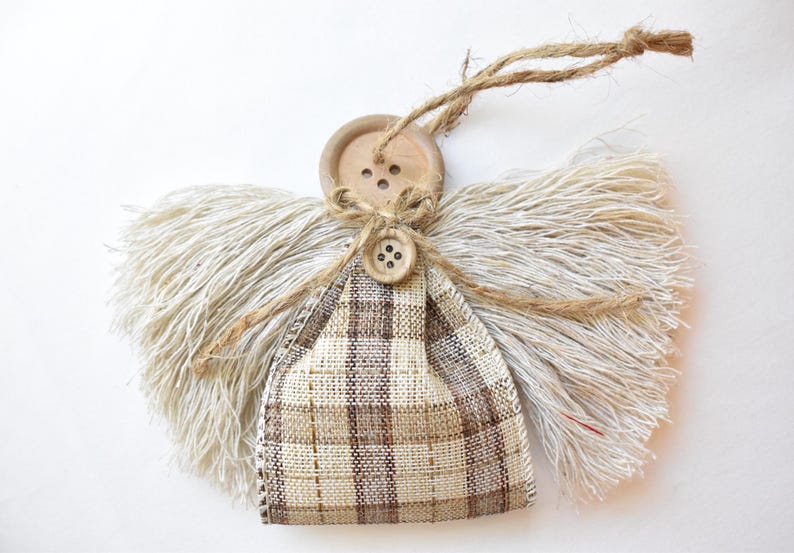 Rustic Angel Ornament, Handmade Ornament, Christmas Decoration ...