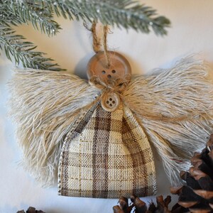Rustic Angel Ornament, Handmade Ornament, Christmas Decoration ...