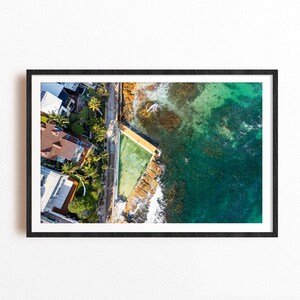 Manly Beach Sydney Poster, Coastal Wall Art Australia, Beach ...