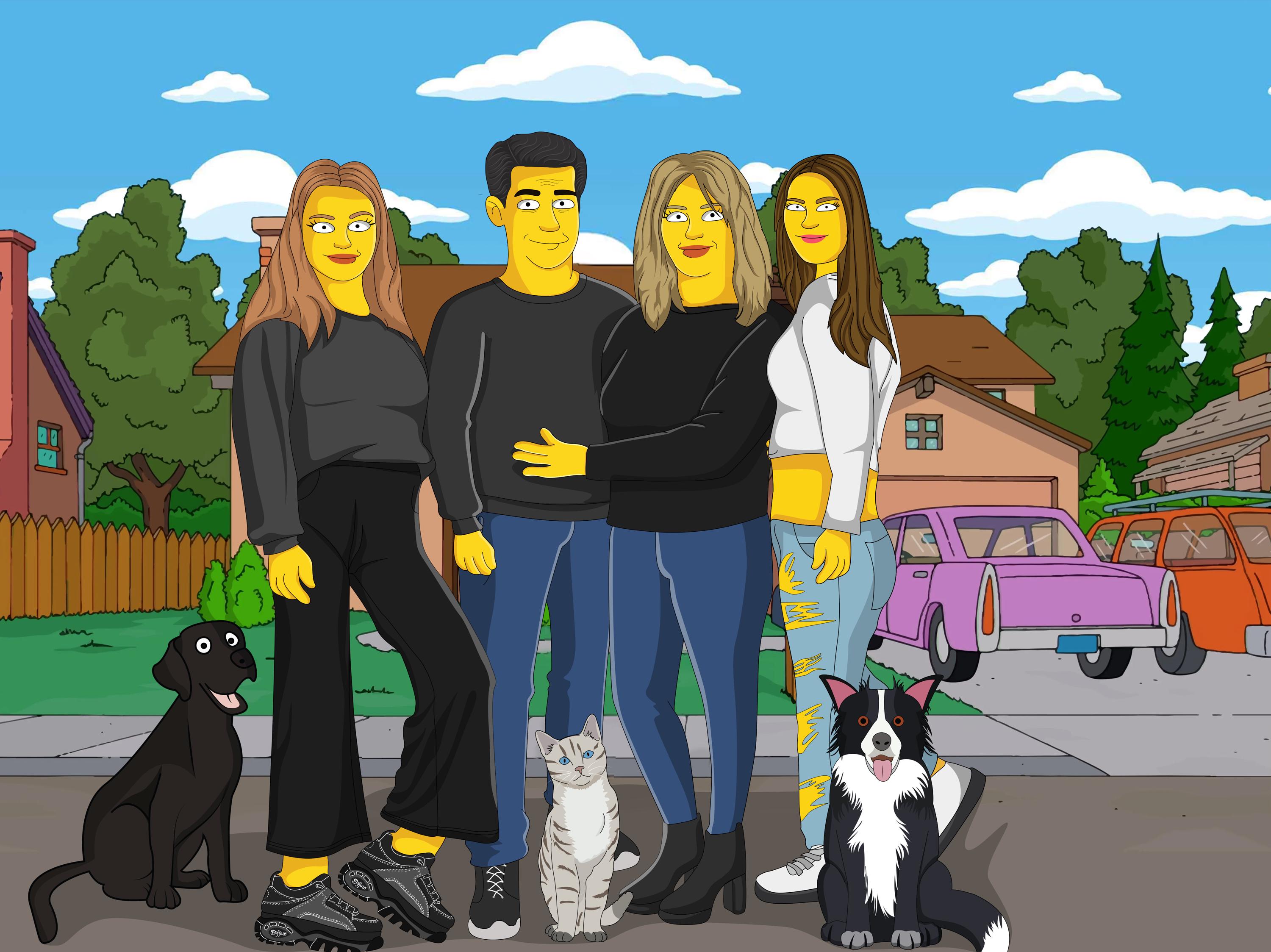 Custom Simpson Family Portrait, Custom Simpson Couple Portrait,custom ...