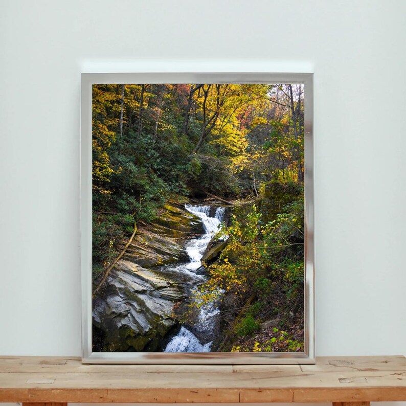 Autumn Waterfall Digital Download Print | Beautiful Fall Foliage ...