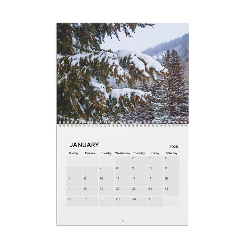 2025 Calendar, Landscape Nature Photography, Wall Calendar, Monthly ...