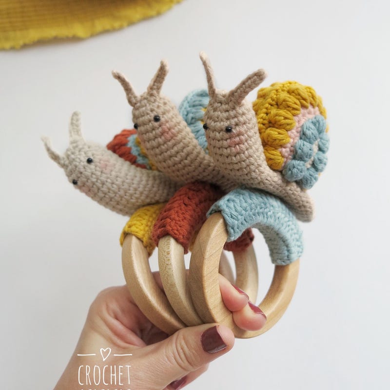 Crochet Deer Rattle Wood - Etsy