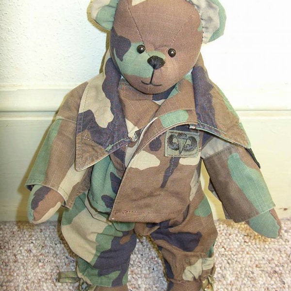 Bear Made From Military Uniform - Etsy