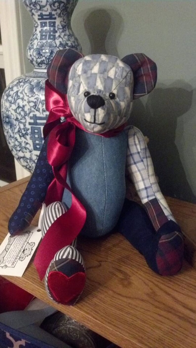 Memory Bears Made From Loved Ones Clothing Keepsake Grief | Etsy