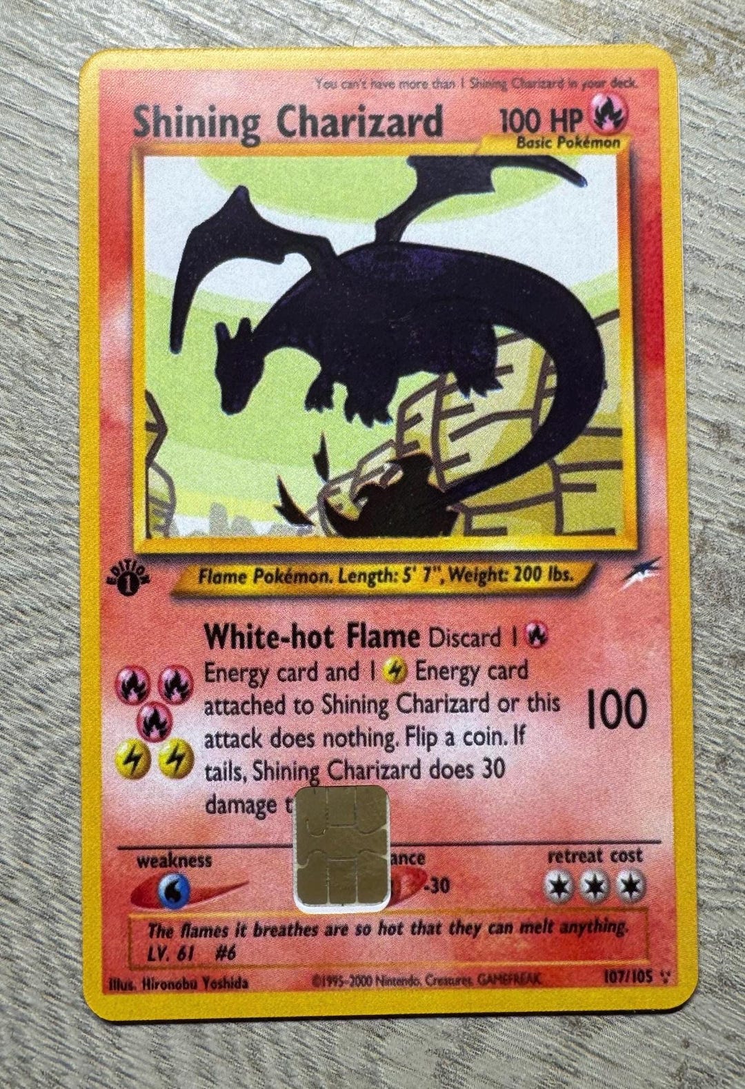 1st Edition Shining Charizard Bank Card Skin - Etsy